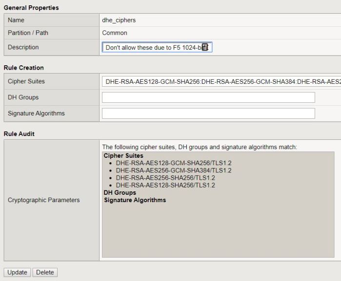 Fixing SSL Labs Grade on F5 Big-IP – Custom Cipher Groups – Grumpy Techie